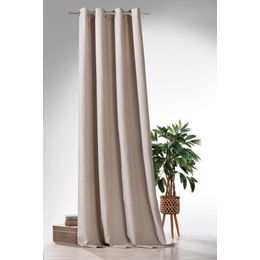 Weckbrodt-Gardinen Verdunkelungsvorhang WECKBRODT "Blackout" Gr. 1, beige, B:135cm H:245cm, Polyester, Gardinen, Thermo, blickdicht, Kälte-, Wärmeisolierend, Schalldämmend, Store