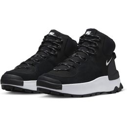 Schnürboots Nike Sportswear "CLASSIC CITY S", Gr. 40, schwarz-weiß (schwarz, weiß, schwarz), Leder, Synthetik, Schuhe