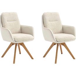 Esszimmerstuhl Home Affaire "Barcelona", beige (natur, braun), H:92cm T:59cm, Metall, Stühle, verschiedene Gestelle in Holz oder Metall