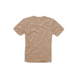 Kurzarmshirt Brandit "Brandit Herren Brandit Premium Shirt", Herren, Gr. 4XL, beige, 100% Baumwolle, unifarben, normal, Rundhals, Shirts
