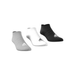 Funktionssocken adidas Performance "THIN AND LIGHT NOSHOW SOCKEN, 3 PAAR", Herren, Gr. L (43/45), blau (medium grau heather, weiß, schwarz), Obermaterial: 57% Baumwolle, 37% Polyester, 3% Elastodien, 2% Elasthan, 1% Polyamid, gestreift, Socken