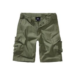 Stoffhose Brandit "Brandit Herren Kids BDU Ripstop Shorts", Mädchen, Gr. 158/164, Normalgrößen, olive, 100% Baumwolle, unifarben, relaxed fit, Hosen