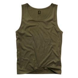 Tanktop Brandit "Brandit Herren Tank Top", Damen, Gr. L, grün (olive), 100% Baumwolle, unifarben, normal, Tops