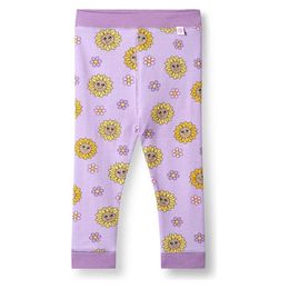 Smafolk Småfolk Leggings "Sonnenblumen" in Lila - 51% | Größe 62 | Babyhosen