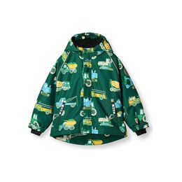Smafolk Småfolk Ski-/ Snowboardjacke "Fahrzeuge" in Grün - 34% | Größe 122/128 | Babyjacken