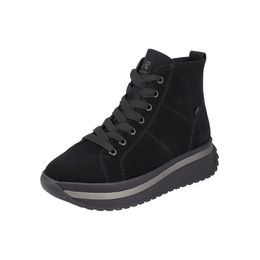 Rieker Leder-Sneakers in Schwarz - 47% | Größe 36 | Damen-sneakers