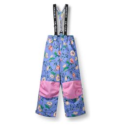 Smafolk Småfolk Ski-/ Snowboardhose "Vögel und Blumen" in Lila - 47% | Größe 92/98 | Babyhosen