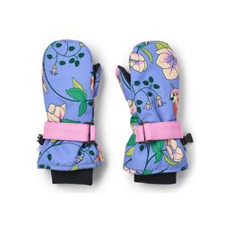 Smafolk Småfolk Fäustlinge "Vögel und Blumen" in Lila - 34% | Größe 11-12 cm | Kinderhandschuhe