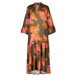 miss goodlife Kleid "Flowers" in Dunkelbraun/ Orange - 66% | Größe S | Damen-kleider