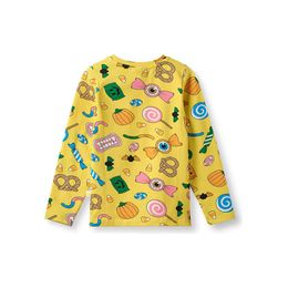 Smafolk Sm&aring;folk Longsleeve "Halloween-S&uuml;&szlig;igkeiten" in Gelb - 51% | Gr&ouml;&szlig;e 92/98 | Baby-langarmshirts