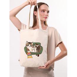 BAGmori Schultertasche in Creme - (B)35 x (H)40 x (T)8 cm - 46% | Damen-taschen