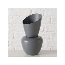Boltze Vase ''Rundi'' in Dunkelgrau - (H)18 cm - 10% | Kerzen-vasen