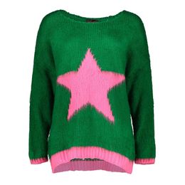 miss goodlife Pullover "Star" in Grün/ Rosa - 69% | Größe M | Damen-pullover-cardigans