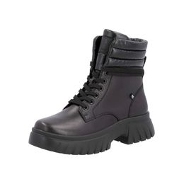 Rieker Leder-Boots in Schwarz - 39% | Größe 40 | Damen-stiefel