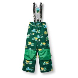 Smafolk Småfolk Ski-/ Snowboardhose "Fahrzeuge" in Grün - 41% | Größe 110/116 | Babyhosen