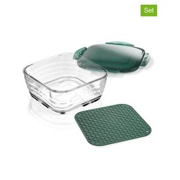 Genius 2tlg. Set: Frischhaltedose "Nicer Dicer Chef" in Grün - 2,8 l - 21% | Kuechenhelfer