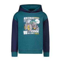 SALT & PEPPER Salt and Pepper Hoodie "Tractor" in Dunkelblau/ Türkis - 37% | Größe 116/122 | Kinder-sweatshirts-jacken