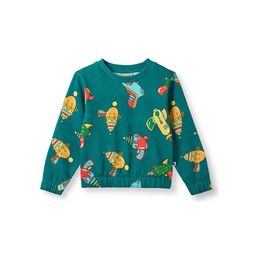 Smafolk Småfolk Sweatshirt "Space Blasters" in Grün - 48% | Größe 86/92 | Baby-sweatshirts-jacken