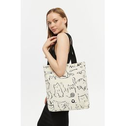 Lucky Bees Shopper in Beige - (B)38 x (H)42 x (T)8 cm - 58% | Damen-taschen