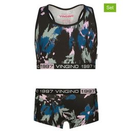 Vingino 2tlg. Wäsche-Set in Schwarz/ Blau - 28% | Größe 158/164 | Kinder-waesche