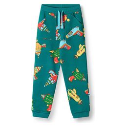 Smafolk Småfolk Sweathose "Space Blaster" in Grün - 48% | Größe 98/104 | Babyhosen