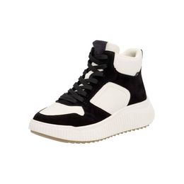 Rieker Leder-Sneakers in Schwarz/ Weiß - 58% | Größe 41 | Damen-sneakers