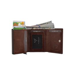 BAGmori Leder-Geldbörse in Braun - (B)10 x (H)8 x (T)2 cm - 75% | Herren-portemonnaies-etuis