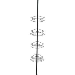Wenko Teleskop-Eckregal "Dolcedo" in Schwarz - (B)31 x (T)23 cm - 30% | Badezimmer-accessoires