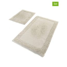 Colourful Cotton 2er-Set: Badvorleger "Piante" in Creme - 69% | Heimtextilien-badematten
