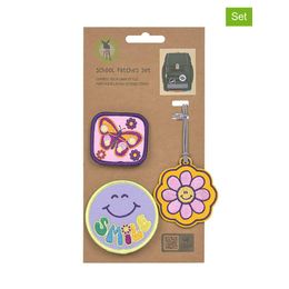 Lässig Lässig 3tlg. Patches-Set "Flowers" in Lila/ Rosa - 34% | Kreativbedarf-diy