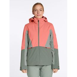 Ziener Ski-/ Snowboardjacke "Taimi" in Rosa/ Khaki - 68% | Größe 36 | Damen-outdoorjacken