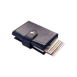 BAGmori Leder-Geldbörse in Dunkelblau - (B)10 x (H)7 x (T)2 cm - 73% | Herren-portemonnaies-etuis