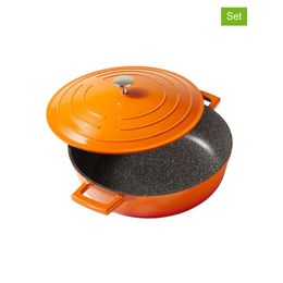 Stoneline 2tlg. Set: Bräter in Orange - 4,2 l - 47% | Kochgeschirr