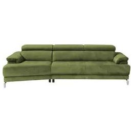 Ecksofa Egoitaliano "Soul, extravagantes Designsofa, Megasofa, super bequem, tolle Details", grün (kiwi), B:246cm H:99cm T:140cm, Sofas, mit Trapez-Abschlußelement, inkl verstellbarer Kopfteile
