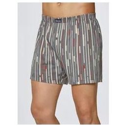 WITT Boxershorts KINGS CLUB, Herren, Gr. 8, 2 Stk., grau (grau, bedruckt), 100% Baumwolle, Unterhosen