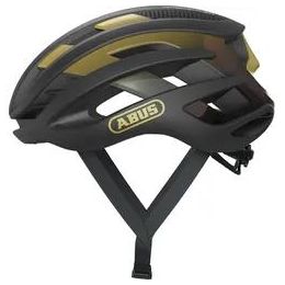 Fahrradhelm Abus "AIRBREAKER" Gr. L, schwarz (schwarz gold), Helme, L Kopfumfang: 59cm - 61cm
