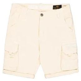 Shorts Alpha Industries "Crew Short", Herren, Gr. 36, Normalgrößen, weiß (jet stream weiß), Obermaterial: 98% Baumwolle, 2% Elastan; Futter: 100% Baumwolle, Hosen