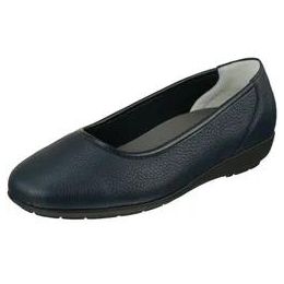 Ballerina Natural Feet "Johanna", Damen, Gr. 42, blau (dunkelblau), Leder, Schuhe Ballerina, mit Komfortweite
