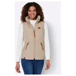 Steppweste Casual Looks, Damen, Gr. 38, beige, 100% Polyester, unifarben, Westen Steppweste