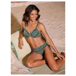 Balconette-Bikini feel good, Damen, Gr. 44, Cup B, bunt (apfel, gemustert), Elasthan, Polyamid, Bikini-Sets