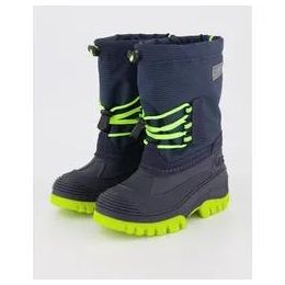 Winterboots CMP "KIDS AHTO WP SNOW BOOTS", Damen, Gr. 31, blau (navy, lime), Synthetik, Textil, Schuhe, Winterschuhe, Winterstiefel, Snowboots, wasserdicht