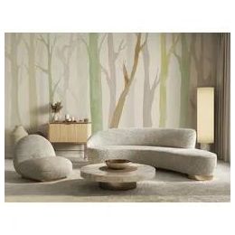 Fototapete Komar "Komar Vlies Fototapete - Shadow Woods - Größe 350 x 250 cm", lila (modern), H:1,04m L:2,5m, Vlies, Tapeten