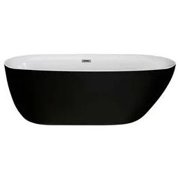 Badewanne Sanotechnik "Melbourne", schwarz, B:75cm H:56cm L:170cm, Acryl, Badewannen, Ma&szlig;e: 170x75x56cm