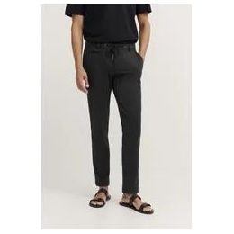 Chinohose Bugatti "Flexcity-Stretch", Herren, Gr. 32, Länge 30, schwarz (290, schwarz), 77% Polyester, 17% Viskose, 6% Elasthan, unifarben, slim fit, Hosen, mit Kordelzug
