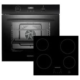 respekta Backofen-Set "Julius + Aaron", Energieeffizienz: A+ (A+++-D), schwarz, Herdsets
