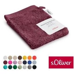 Waschhandschuh s.Oliver "s.Oliver, Premium Qualität, 600 gr/m2, auch als Sets erhältlich", burgundy, B:16cm L:21cm, Walkfrottier, Obermaterial: 100% Baumwolle, Handtücher, große Farbauswahl, auch als Duschtuch, Handtuch, Gästetuch