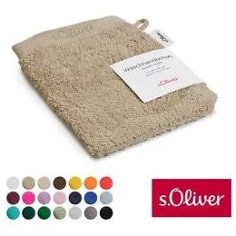 Waschhandschuh s.Oliver "s.Oliver, Premium Qualität, 600 gr/m2, auch als Sets erhältlich", beige, B:16cm L:21cm, Walkfrottier, Obermaterial: 100% Baumwolle, Handtücher, große Farbauswahl, auch als Duschtuch, Handtuch, Gästetuch