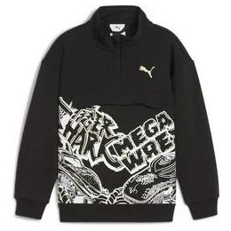 Rundhalspullover Puma "Puma x HOT WHEELSTM MONSTER TRUCKS Sweatshirt Jungen", Kinder, Gr. 104, schwarz, Obermaterial: 32% Polyester, 68% Baumwolle; Rippe: 97% Baumwolle, 3% Elasthan; Decklage: 100% Polyester; Seitentasche – Oben: 100% Baumwolle, relaxed fit, Pullover