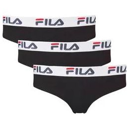 Slip Fila "WOMAN BRIEF", Damen, Gr. S, schwarz, Obermaterial: 95% Baumwolle, 5% Elasthan, bedruckt, unifarben mit Farbeinsatz, körpernah, Unterhosen, mit elastischem Logobund