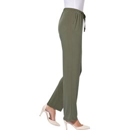 CR&Eacute;ATION L Damen Jerseyhose in leichter Qualit&auml;t khaki Gr&ouml;&szlig;e 20